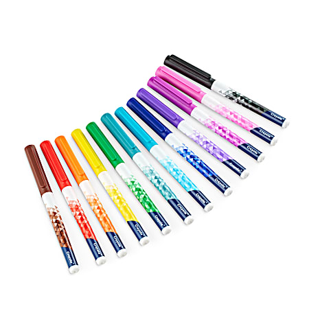 Crayola Doodle Draw Markers Ultra Fine Point Assorted Colors Pack Of 12 Markers - Office Depot