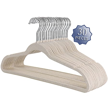 Elama Home Suit Hangers Wheat Pack Of 30 Hangers - Office Depot