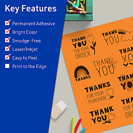 Avery Printable Sticker Paper 94269 BOP10 Rectangle 8 12 x 11 Matte ...