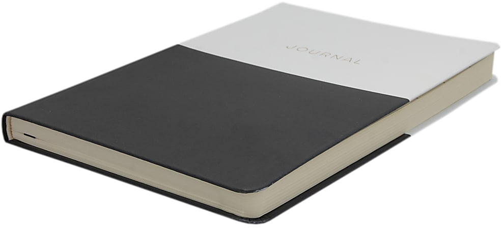 Eccolo Style Journal 6 x 8 256 Pages Black WhiteIvory - Office Depot