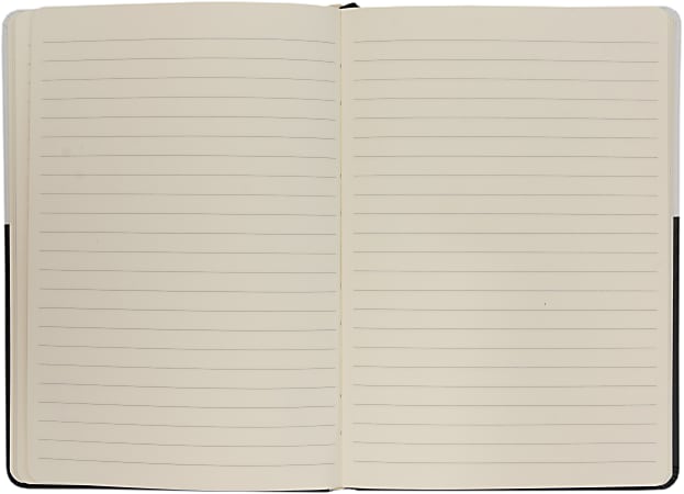 Eccolo Style Journal 6 x 8 256 Pages Black WhiteIvory - Office Depot