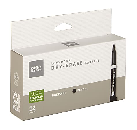 Office Depot Brand Low Odor Dry Erase Markers Fine Point 100percent ...