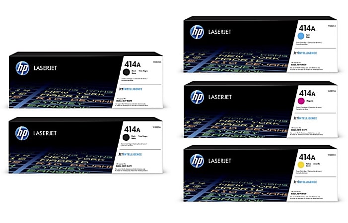 HP 414A Black Cyan Magenta And Yellow Standard Yield Toner Cartridges ...
