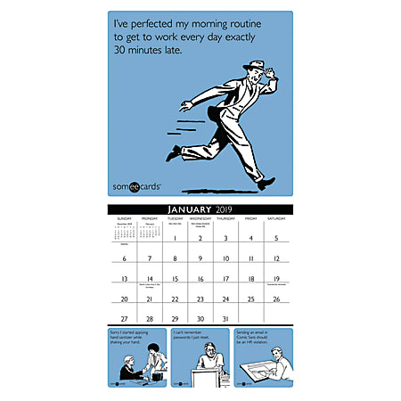 Day Dream® Someecards Office Monthly Wall Calendar, 12" x 12", January ...