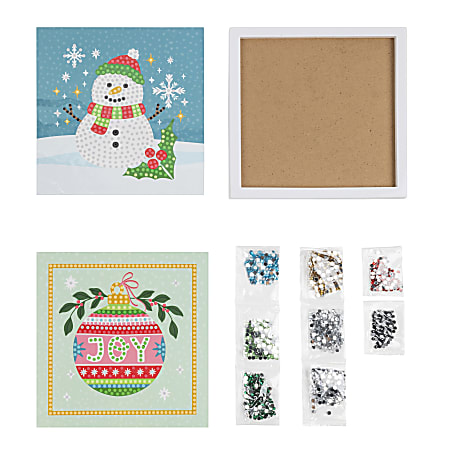 Little Yellow Bicycle Snowman Gem Art Kit - Office Depot