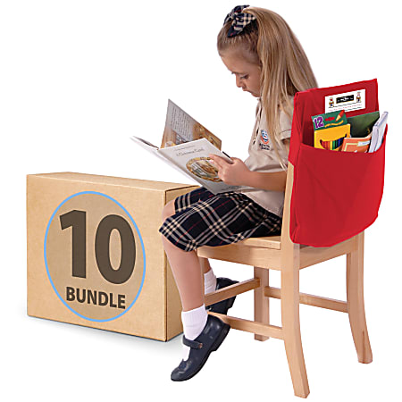 Victor Seat Sack Chair Pockets 14 x 12 Red Bundle Of 10 Pockets ...