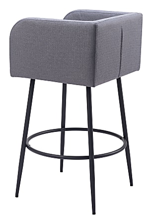 Zuo Horbat Barstools Gray Set Of 2 Barstools - Office Depot