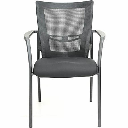 Lorell MeshFabric Mid Back Guest Chair Black - Office Depot