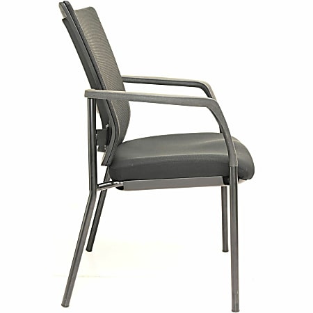 Lorell MeshFabric Mid Back Guest Chair Black - Office Depot