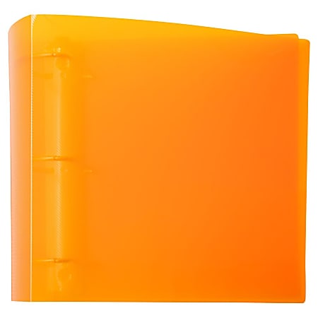 JAM PAPER 3 Ring Plastic Binder 4 inch Orange Sold Individually ...