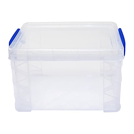 Super Stacker Storage Box 6 12 H x 7 38 W x 10 L Clear - Office Depot