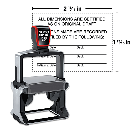 Custom 2000 Plus Pro Heavy Duty 2800 Self Inking Stamp Rectangle 1 1316 ...