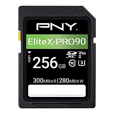 PNY EliteX PRO90 Class 10 U3 V90 UHS II SDXC Flash Memory PNY EliteX PRO90 Class 10 U3 V90 UHS II SDXC Flash Memory