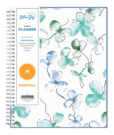 Blue Sky Monthly Planner 8 x 10 Lindley January to December 2021 101582 ...