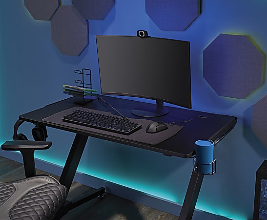 RS Gaming Venno 45 W Gaming Computer Desk Black ODP Business Solutions