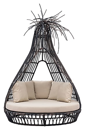 Zuo Modern Tangalle Outdoor Furniture Daybed BrownBeige - Office Depot