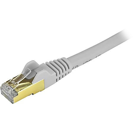 StarTech.com 4ft Gray Cat6a Shielded Patch Cable Gray - Office Depot