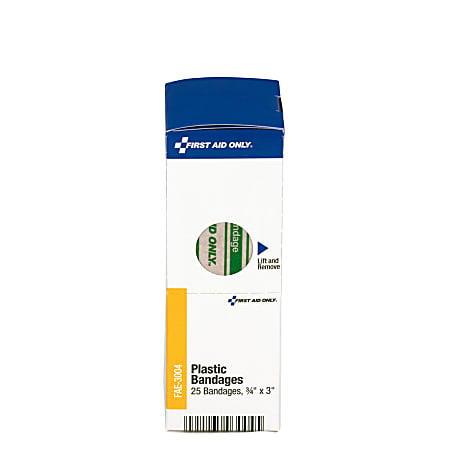 First Aid Only Plastic Bandages 34 x 3 Beige Box Of 25 - Office Depot