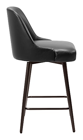 Zuo Keppel Counter Height Stool BlackBronze - Office Depot