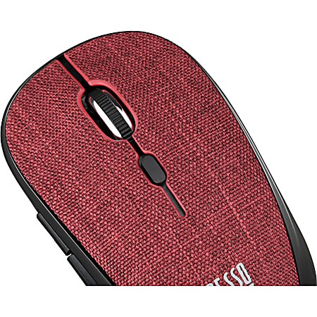 Adesso iMouse S80R Wireless Fabric Optical Mini Mouse Red Optical ...