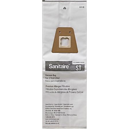 Sanitaire ST Premium Vacuum Bags 6.1 Quart White Pack Of 5 Bags ...