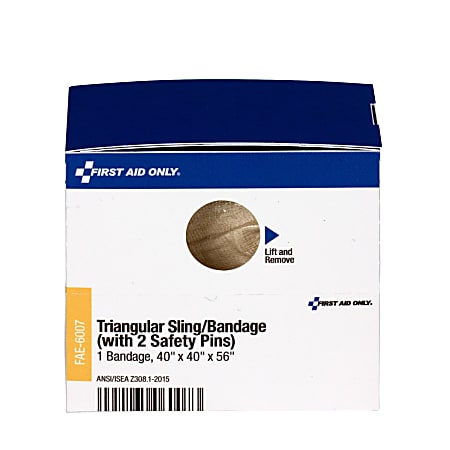 First Aid Only Triangular SlingBandage 40 x 40 x 56 2 Safety Pins1 ...