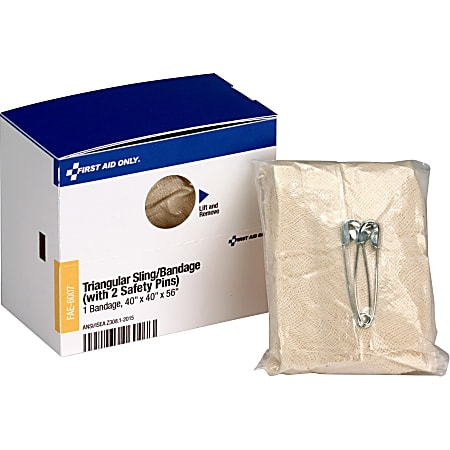 First Aid Only Triangular SlingBandage 40 x 40 x 56 2 Safety Pins1 ...