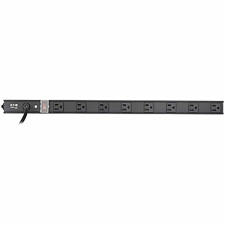 Tripp Lite by Eaton 8 Outlet Vertical Power Strip 15 Black - Office Depot