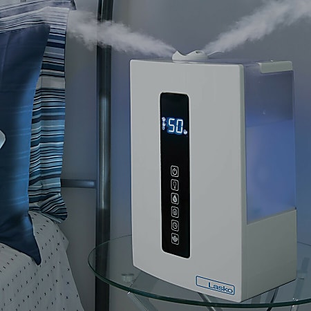 Lasko Quiet Ultrasonic Digital Warm and Cool Mist Humidifier Warm Mist ...