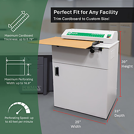 Formax Greenwave 430 Cardboard Perforator White - Office Depot