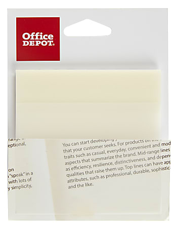 Office Depot Brand Translucent Sticky Notes 3 x 3 Clear 50 Notes Per ...