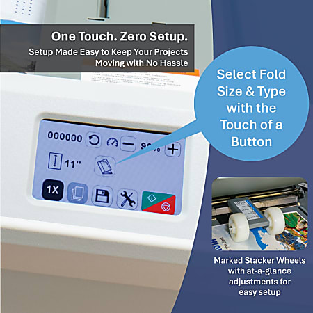 Formax FD 386 Automatic Desktop Paper Letter Folder Gray - Office Depot