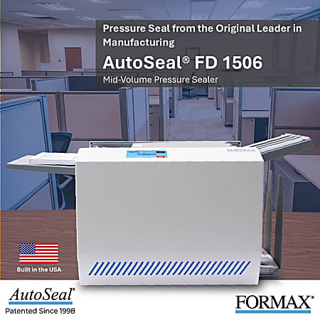 Formax AutoSeal FD1506 Desktop Pressure Sealer Gray - Office Depot