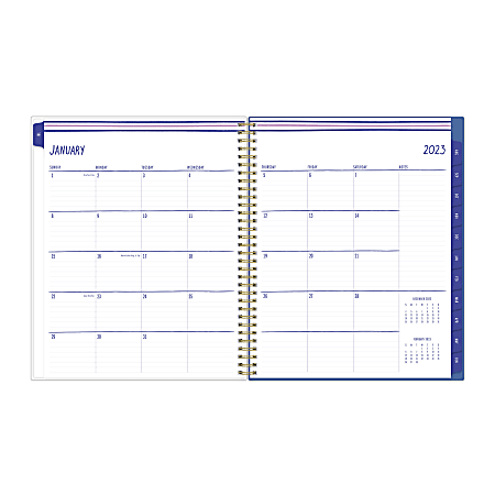 Blue Sky WeeklyMonthly Planning Calendar 8 12 x 11 Tulips January To ...