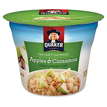 Quaker Express Oatmeal Cups Apples Cinnamon 1.5 Oz Pack Of 24 - Office ...