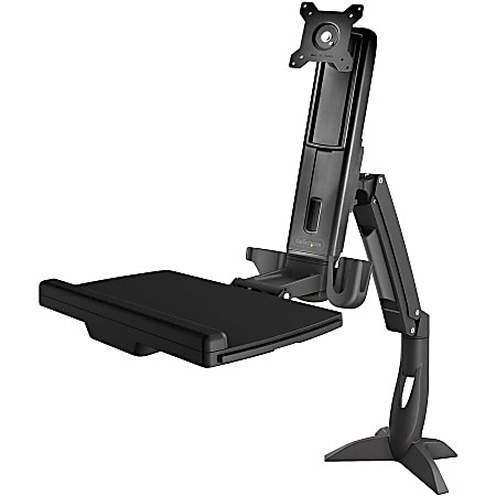 StarTech.com Sit Stand Monitor Arm Desk Mount Sit Stand Workstation up ...