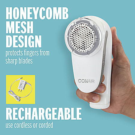 Conair Rechargeable Fabric Shaver White - Office Depot