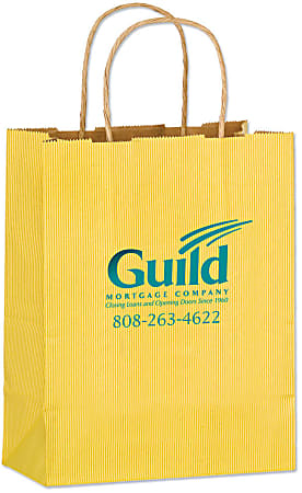 Custom Promotional Matte Finish Paper Bag 10 12 H - Office Depot