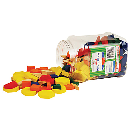 Learning Advantage Wood Pattern Blocks Assorted Colors Grades Pre K To ...