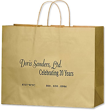 Custom Promotional Matte Paper Bag 16 x 6 x 13 Black - Office Depot