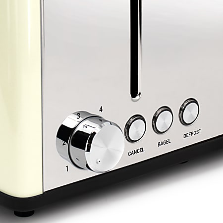 Redmond 4 Slice Extra Wide Slot 1650W Stainless Steel Toaster Cream ...