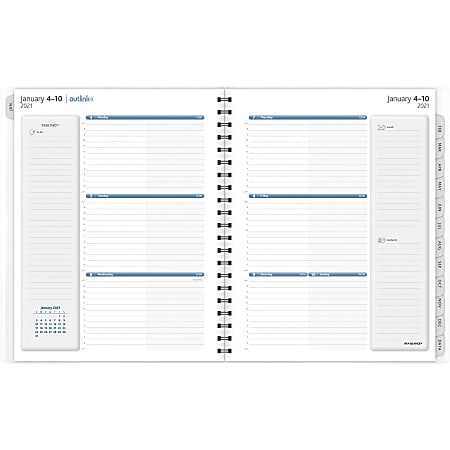 At A Glance Outlink Weekly Planner Refill Julian Dates Weekly 12 Month ...
