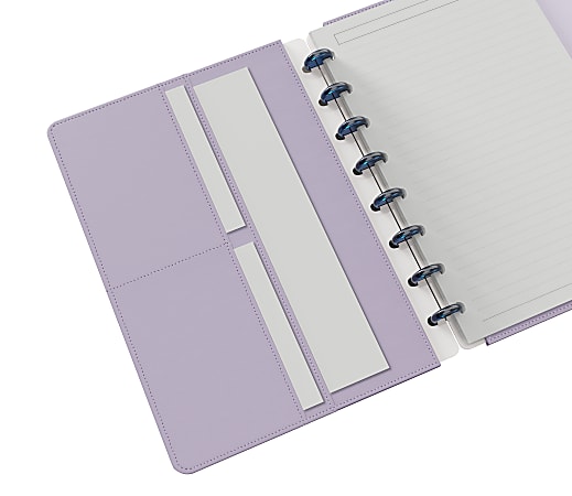 TUL Discbound Notebook With Leather Cover Junior Size Narrow Ruled 60 ...