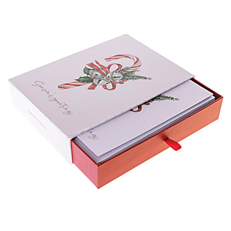 Graphique Holiday Boxed Cards 5 x 7 Candy Cane Box Of 15 CardsEnvelopes ...