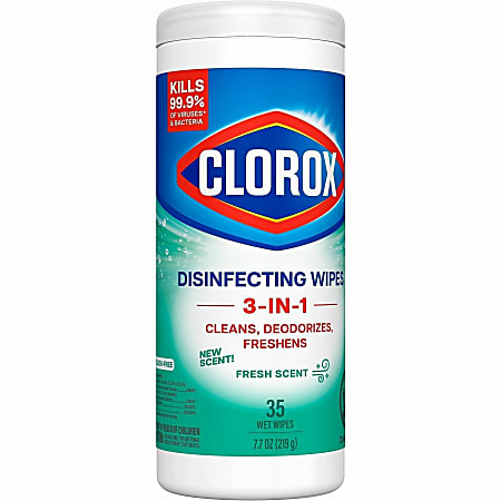 Clorox Disinfecting Cleaning Wipes - Ready-To-Use Wipe - Fresh Scent ...