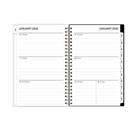 2025 Blue Sky WeeklyMonthly Planning Calendar 5 x 8 Starry Dots January ...