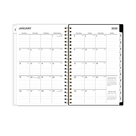 2025 Blue Sky WeeklyMonthly Planning Calendar 5 x 8 Starry Dots January ...