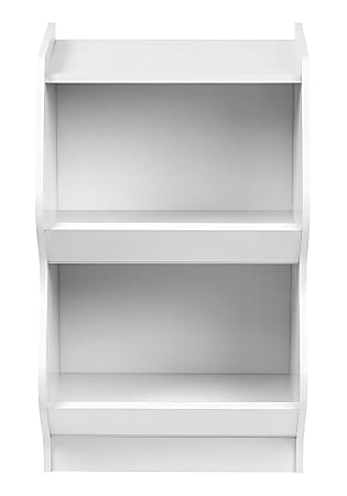 IRIS 27 H 2 Tier Curved Edge Storage Shelf White - Office Depot