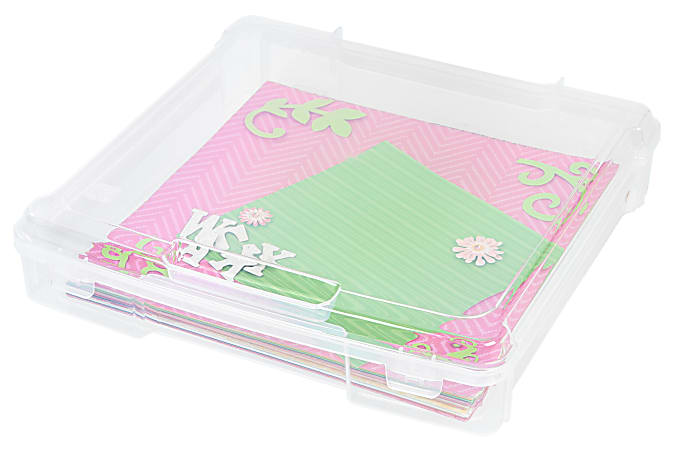 IRIS Portable Project Cases 14 14 x 14 38 x 3 18 Clear Pack Of 6 Cases ...