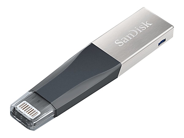 SanDisk iXpand Mini Flash Drive 64GB Gray - Office Depot